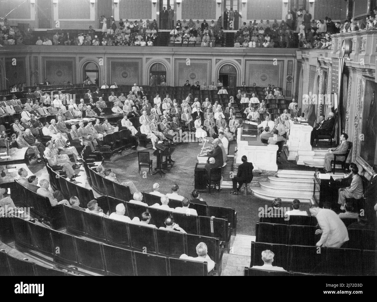Das Foto zeigt den australischen Premierminister Robert G. Menzies, der ... Das Foto zeigt den australischen Premierminister Robert G. Menzies, der ...