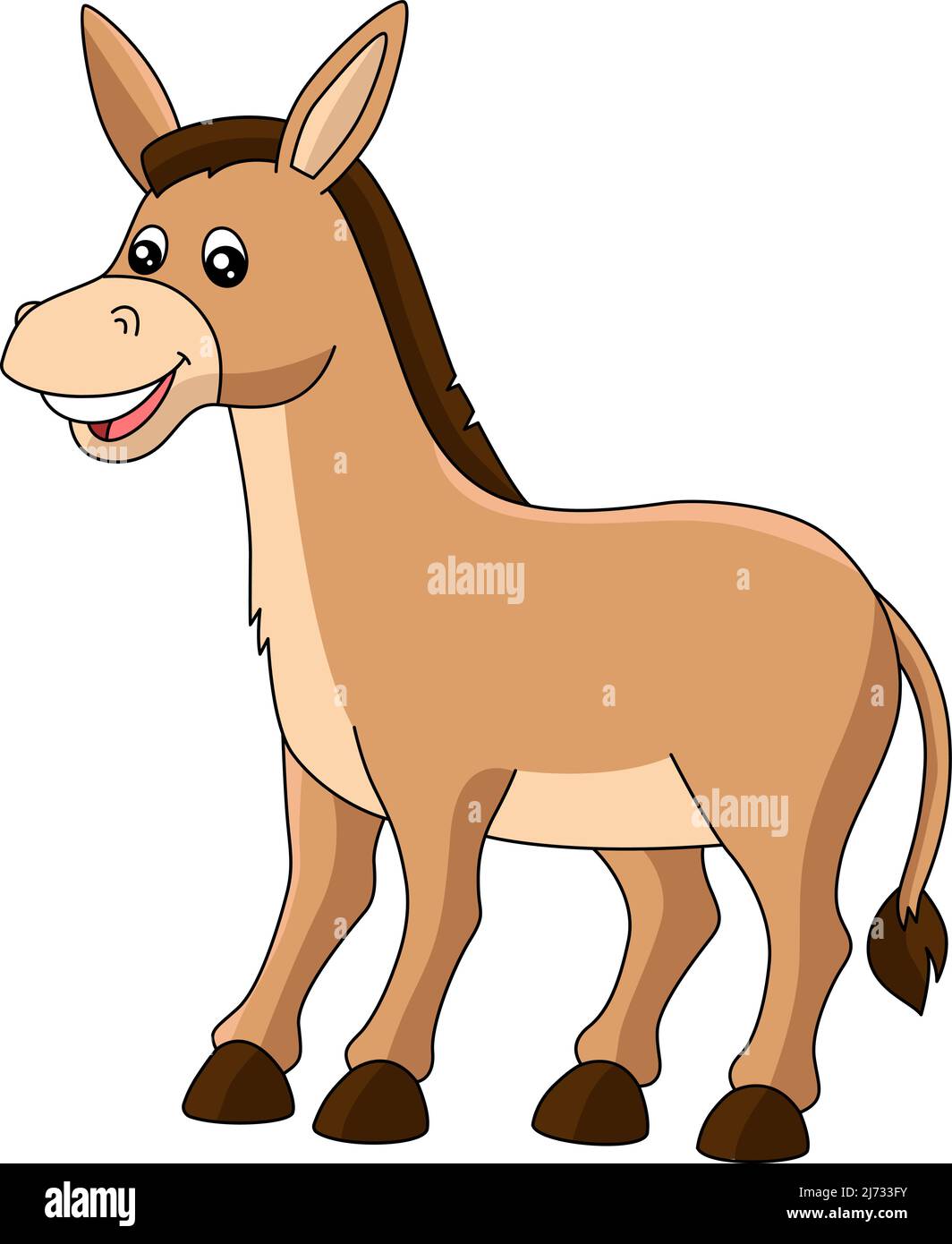 Esel Cartoon Farbige Cliparte Illustration Stock-Vektorgrafik - Alamy