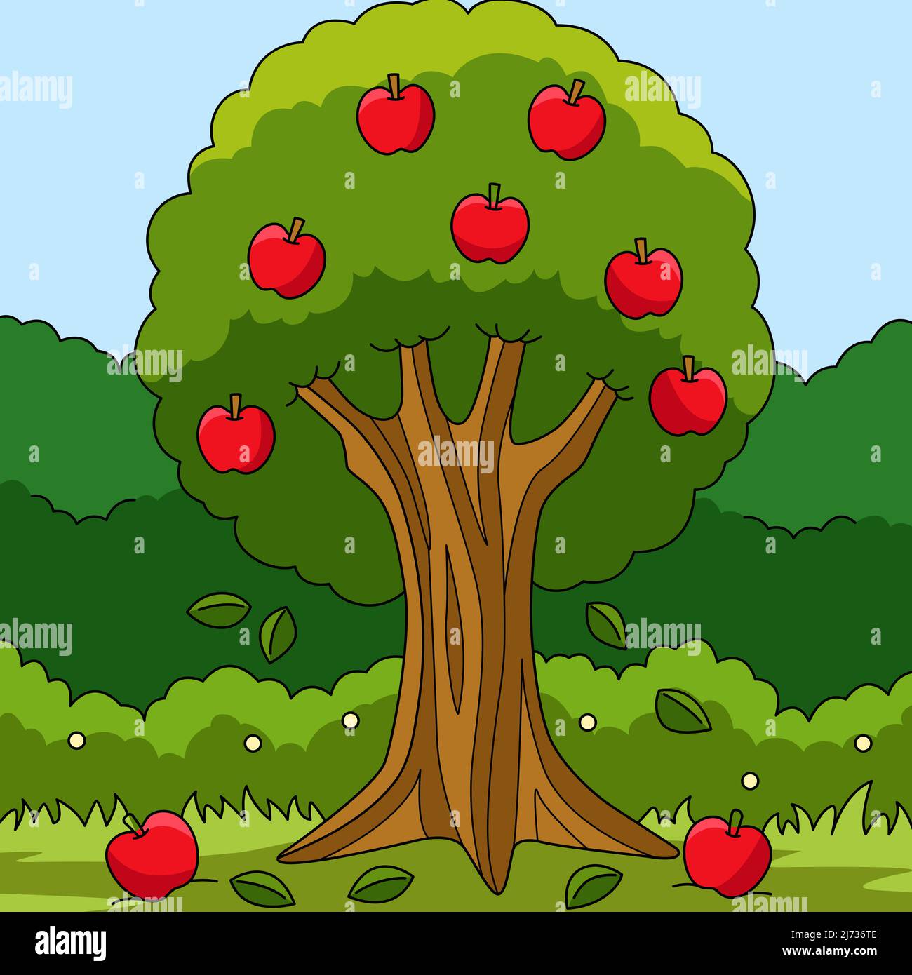 Apple tree cartoon -Fotos und -Bildmaterial in hoher Auflösung – Alamy
