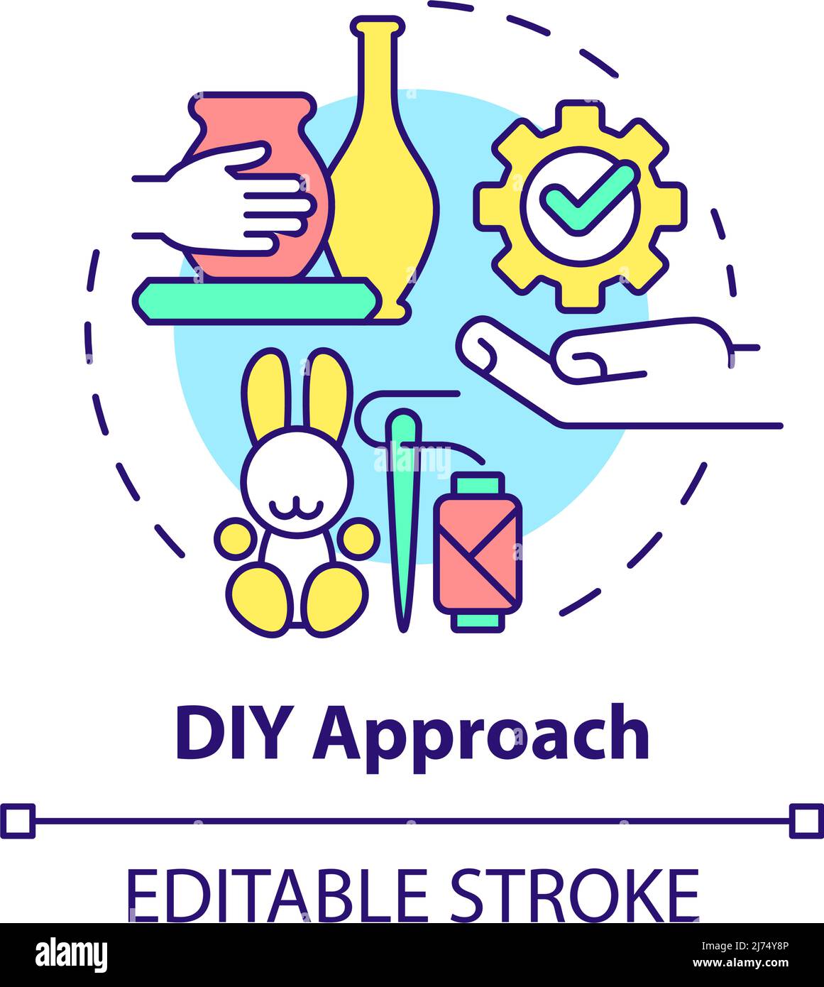 Diy kreis logo Stock-Vektorgrafiken kaufen - Alamy