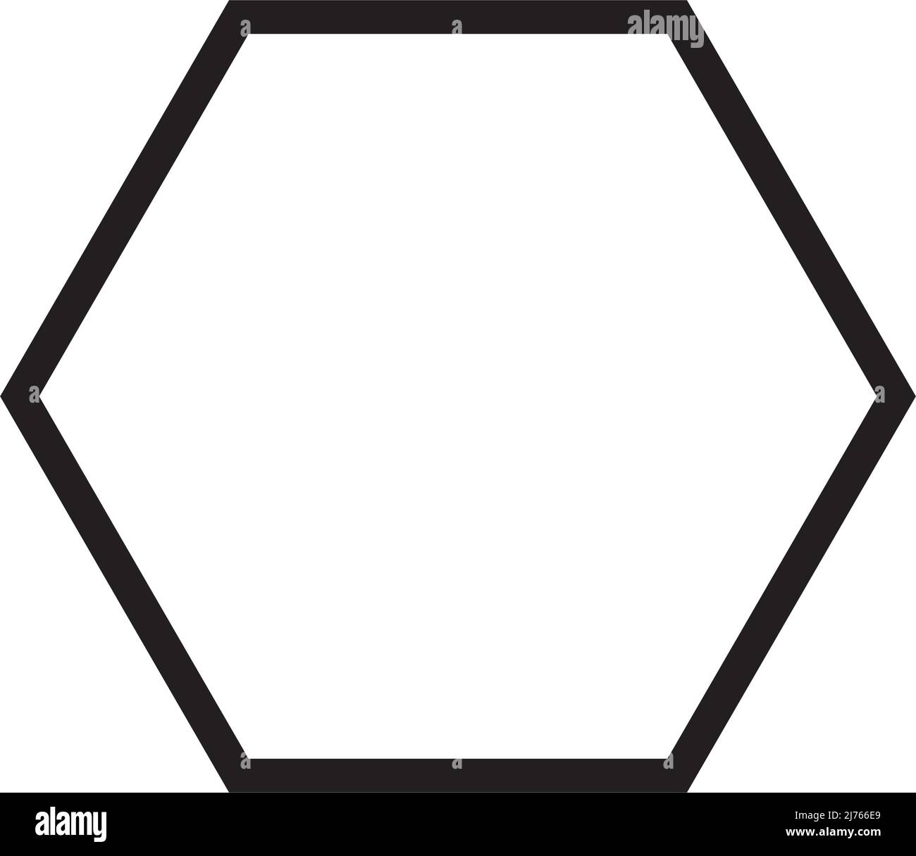 Hexagon Symbol Form Vektor-Symbol Umriss Kontur Kontur für kreative ...