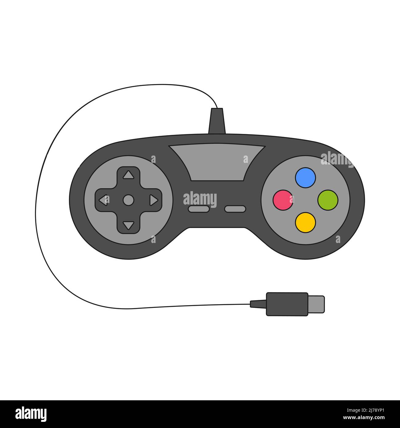 Cartoon joystick controller retro game Stock-Vektorgrafiken kaufen - Alamy