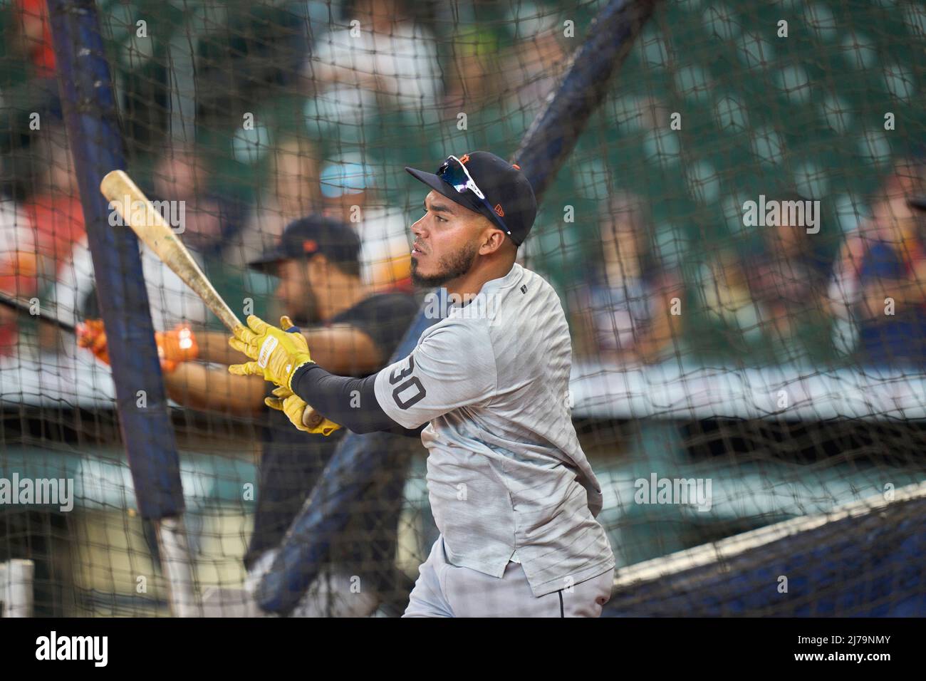 Mai 6 2022: Detroit erster Baseman Harold Castro (30) während des ...