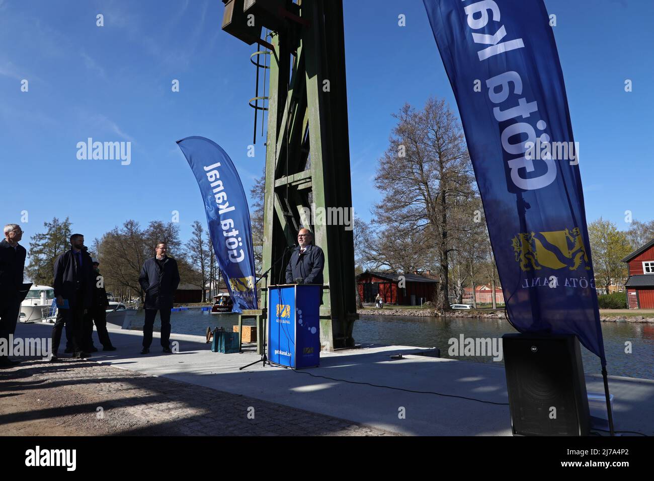 Am Dienstag wurde die Jubiläumssaison auf dem Göta Kanal in Old Motala ...