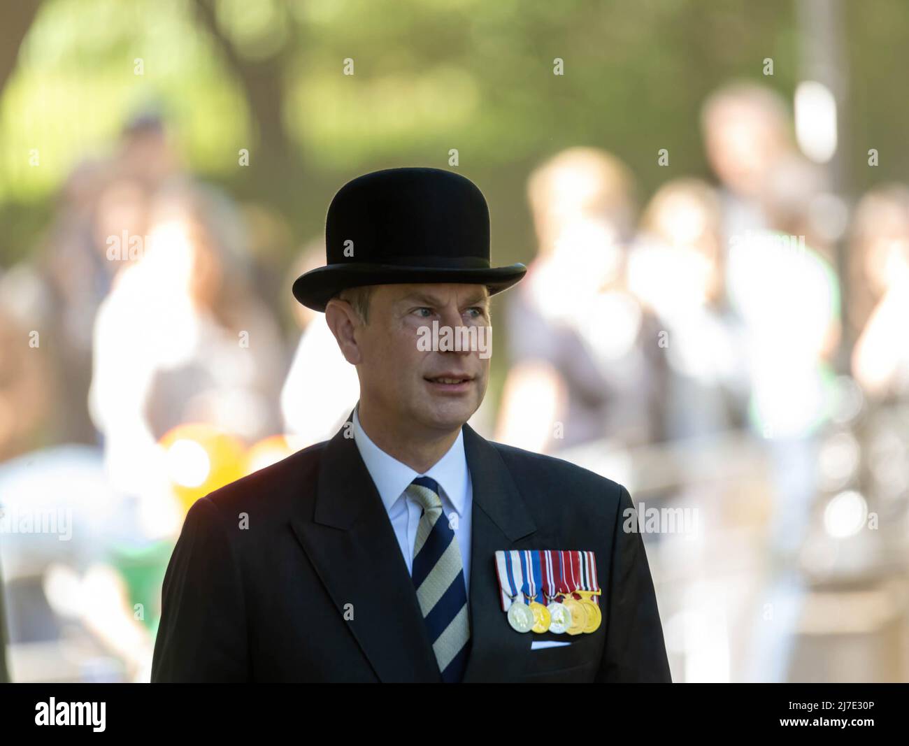 S.H. Prinz Edward, der Graf von Wessex, wird gesehen, als er sich auf ...