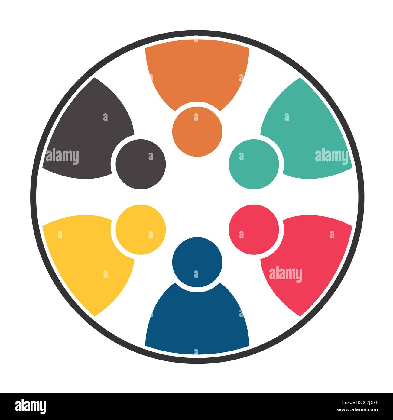 Meeting Teamwork Room Menschen logo.group von sechs Personen im Kreis ...