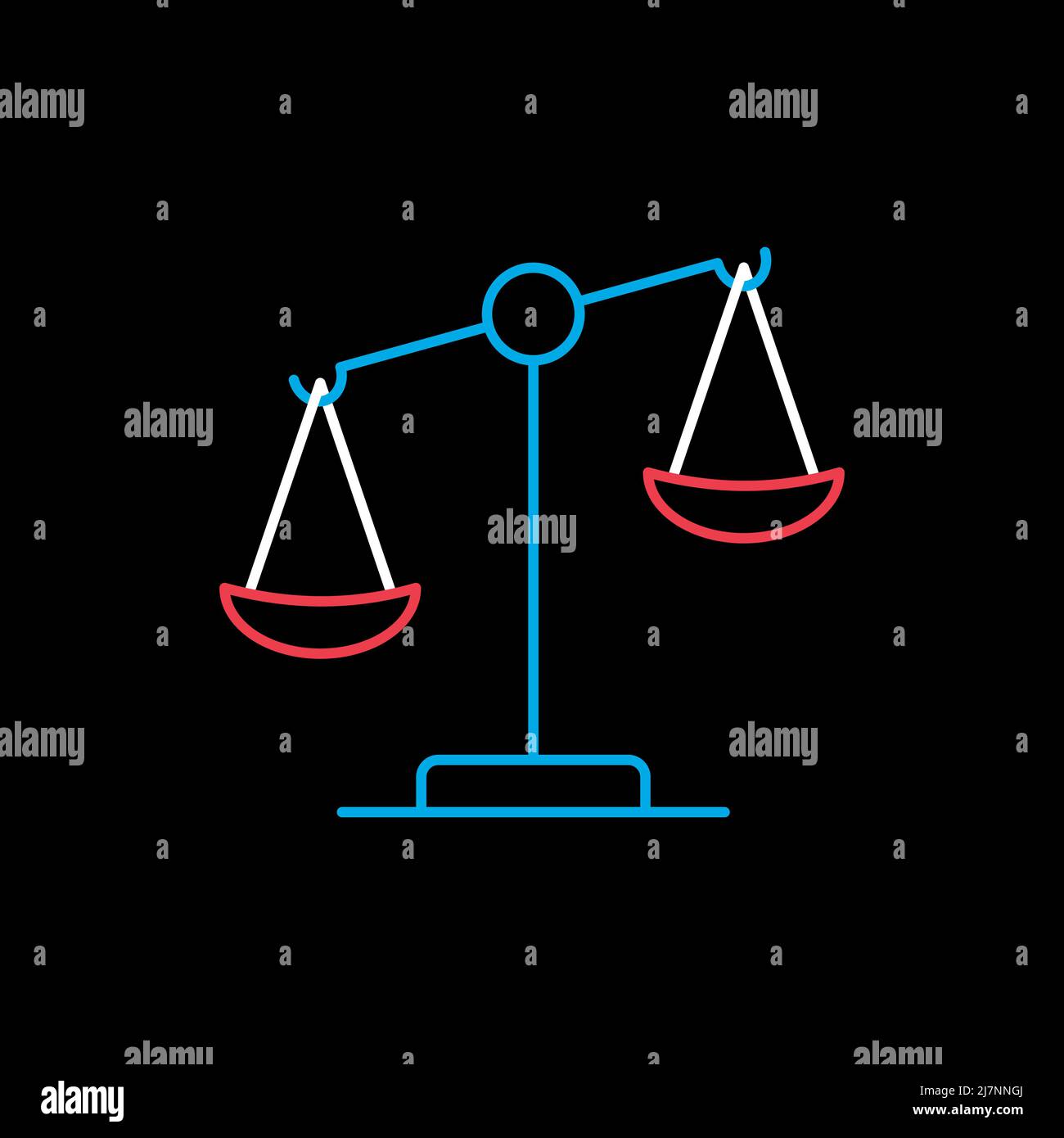 Gesetz Maßstab Vektor isoliert Symbol, Gerechtigkeit Umriss Symbol ...