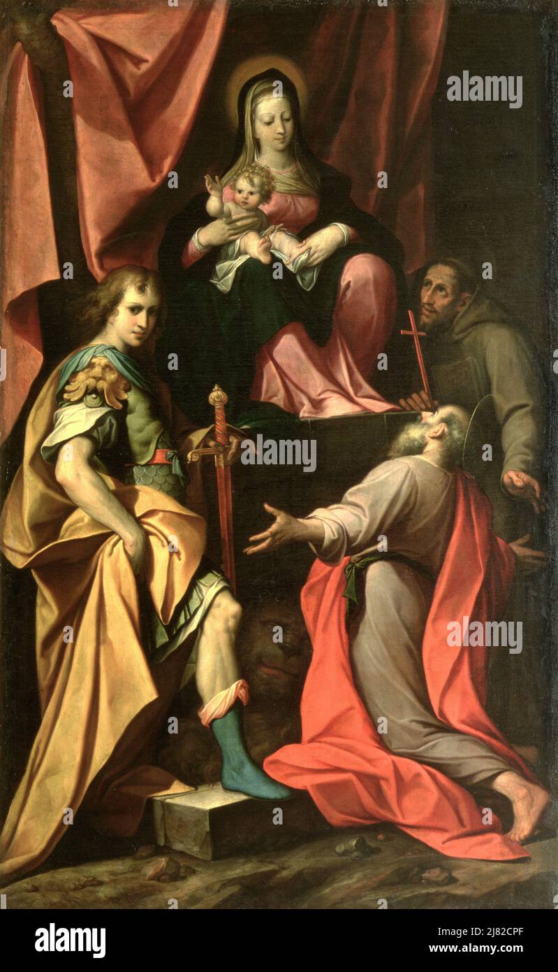 Madonna und kind thronen zwischen heiligen -Fotos und -Bildmaterial in hoher Auflösung – Alamy