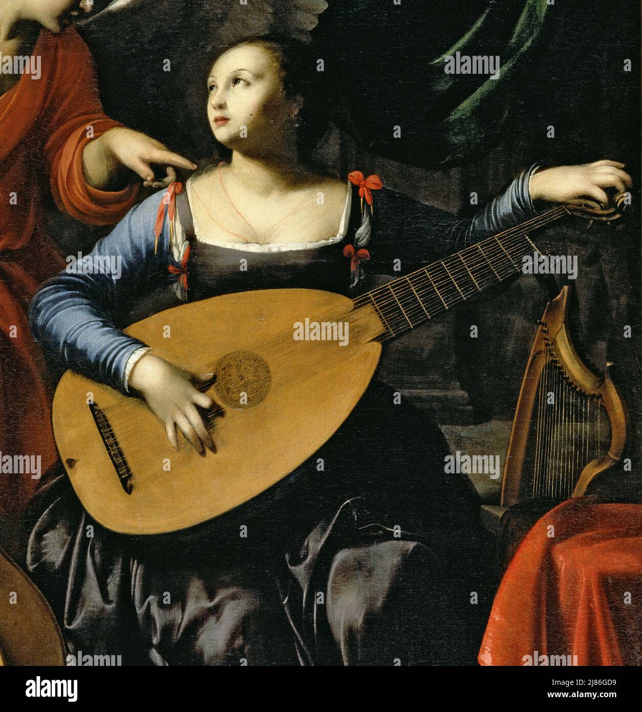 Frau mit einem Bouquet, Detail ihrer Hände ca. 1475-80 (Marmor) (Detail ...