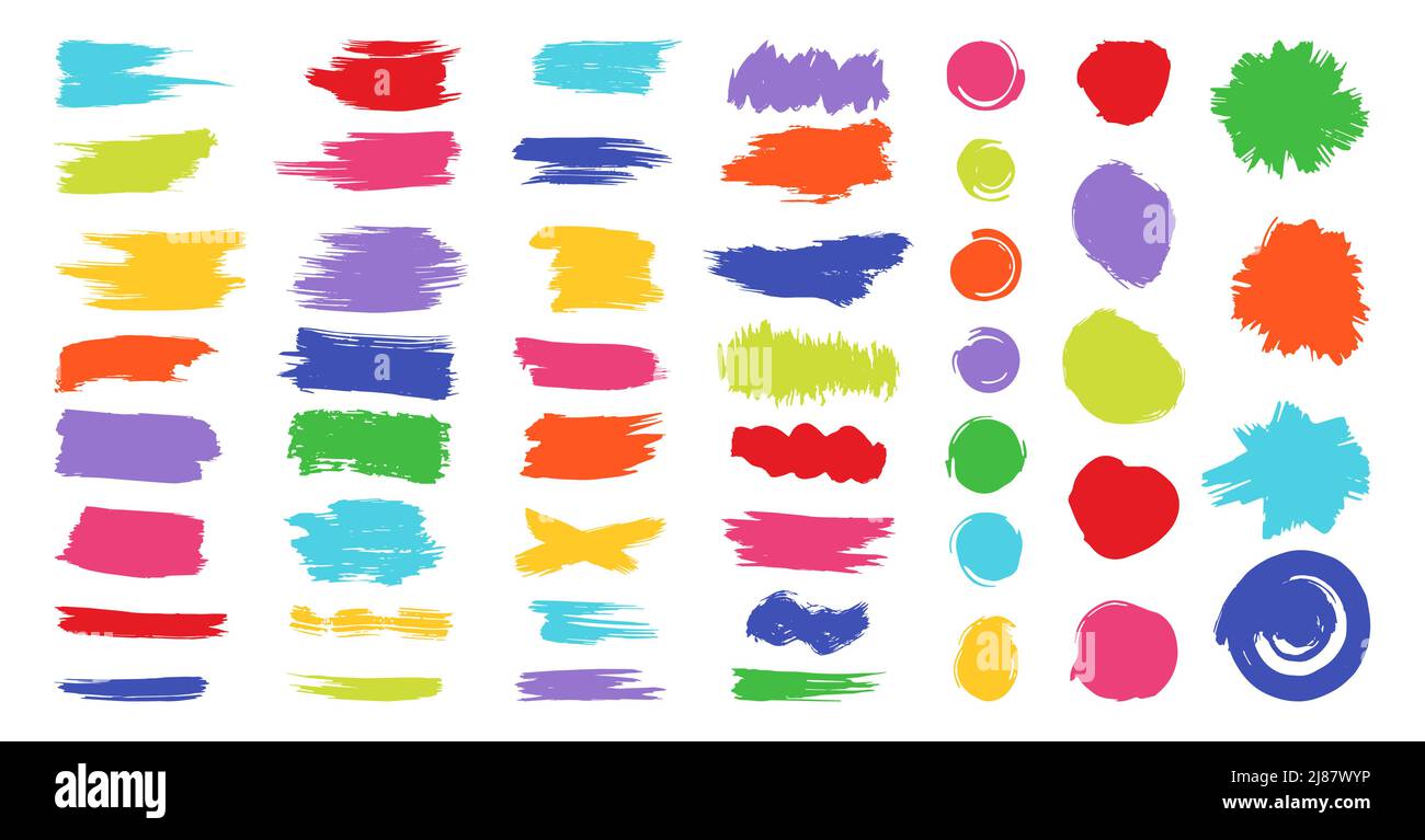 Set mit Pinsel und Struktur. Für Etiketten, Hintergründe, für Tags und ...