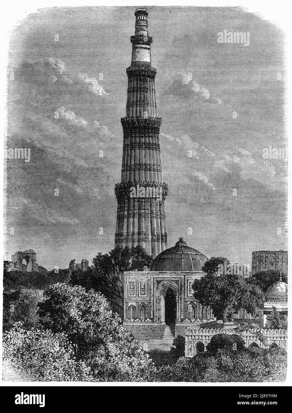 Turm des sieges delhi Schwarzweiß-Stockfotos und -bilder - Alamy