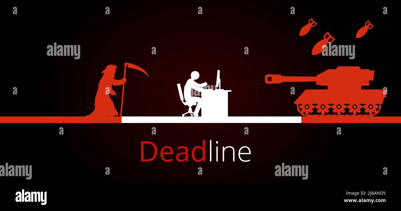 Stichtag Ladebalken. Zeichen Symbol der Arbeit als unter Druck und ...
