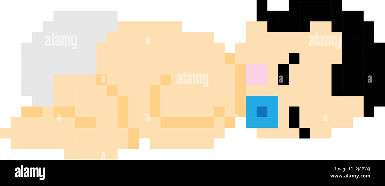 Baby Pixel Art. Vektor-Illustration von Baby Pixel Art Stock ...