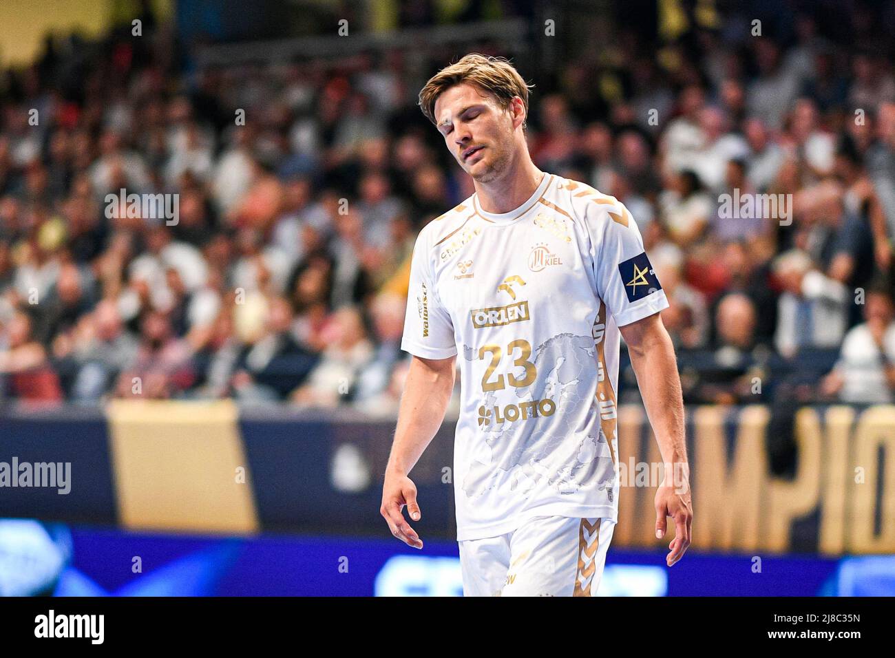 Rune Dahmke beim EHF Champions League, Viertelfinale, Handballspiel mit ...