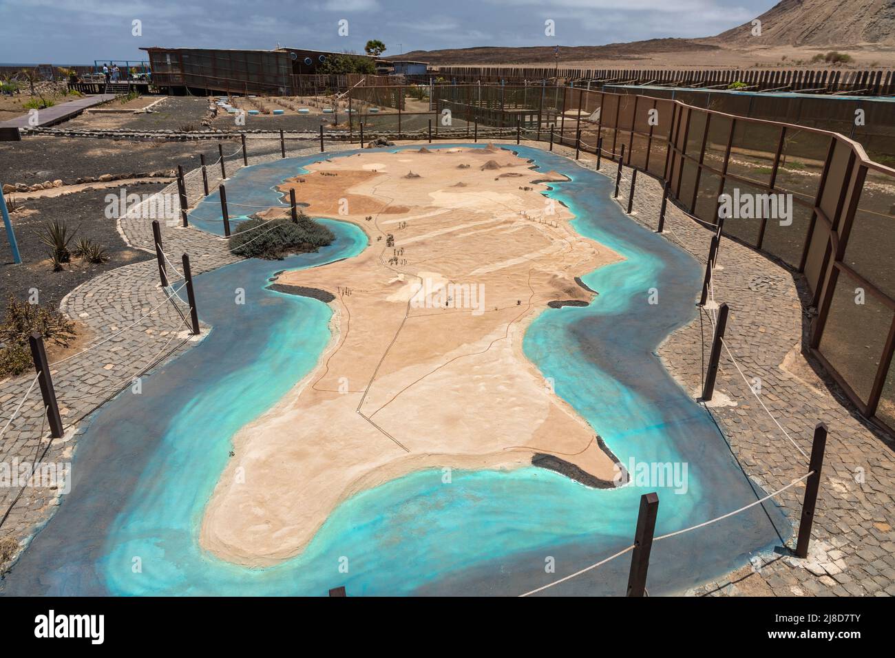 Übersicht über die Insel Sal am Blue Eye Buracona in den Inselgärten ...