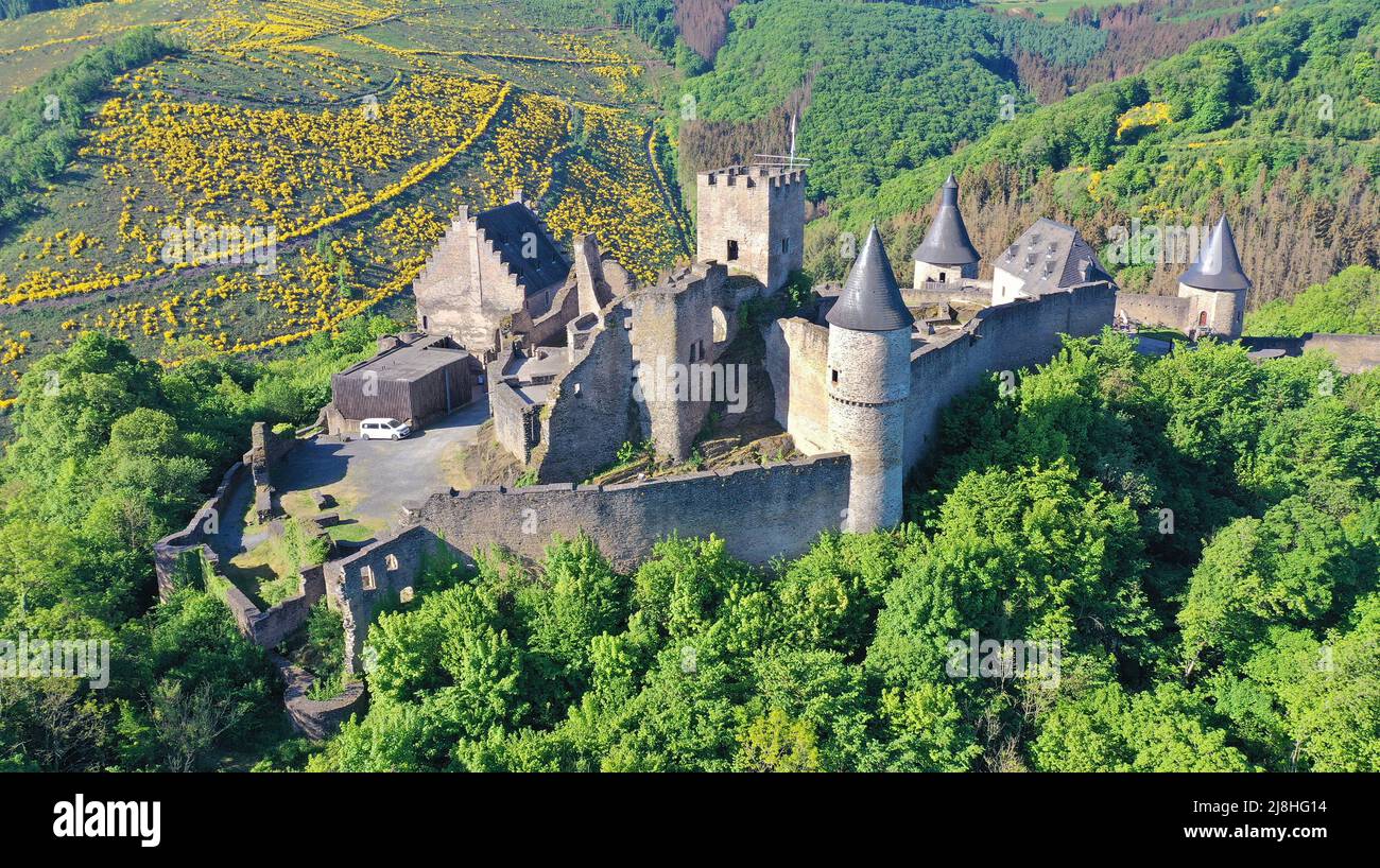 Schloss Bourscheid, mittelalterliche Burganlage in Bourscheid, Bezirk ...