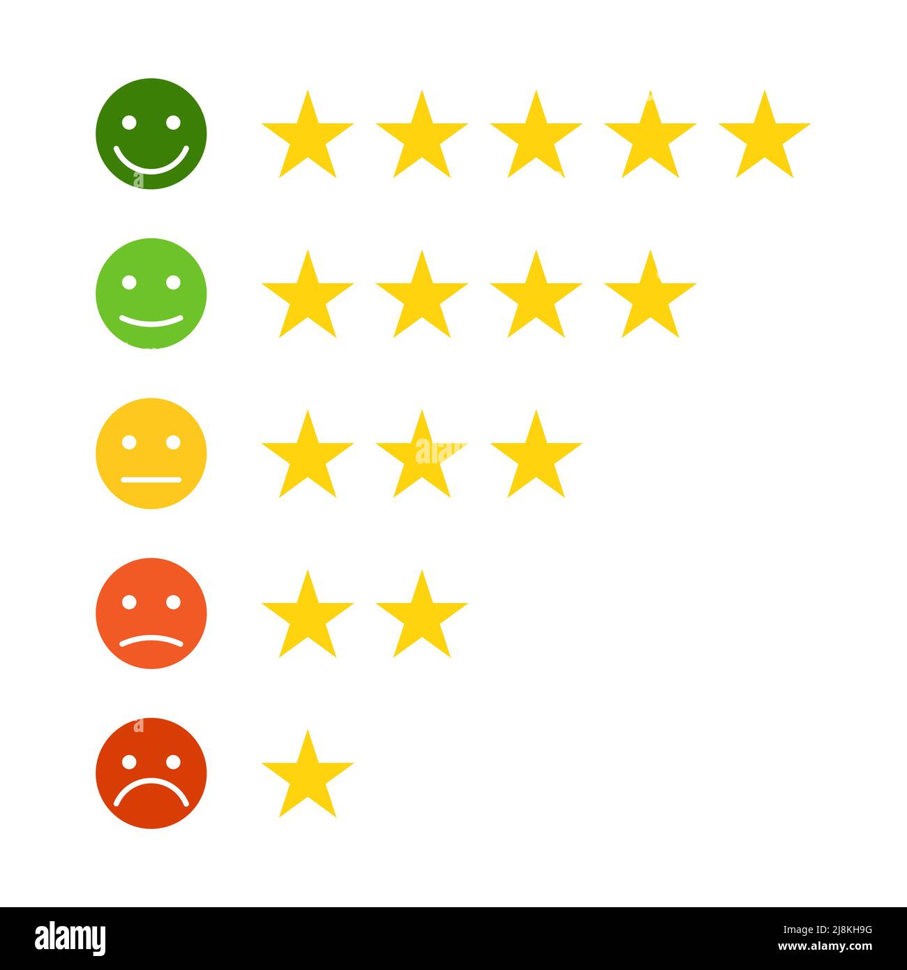 Sterne Rating Icon Vektor Feedback Bewertung Emotion Zeichen ...