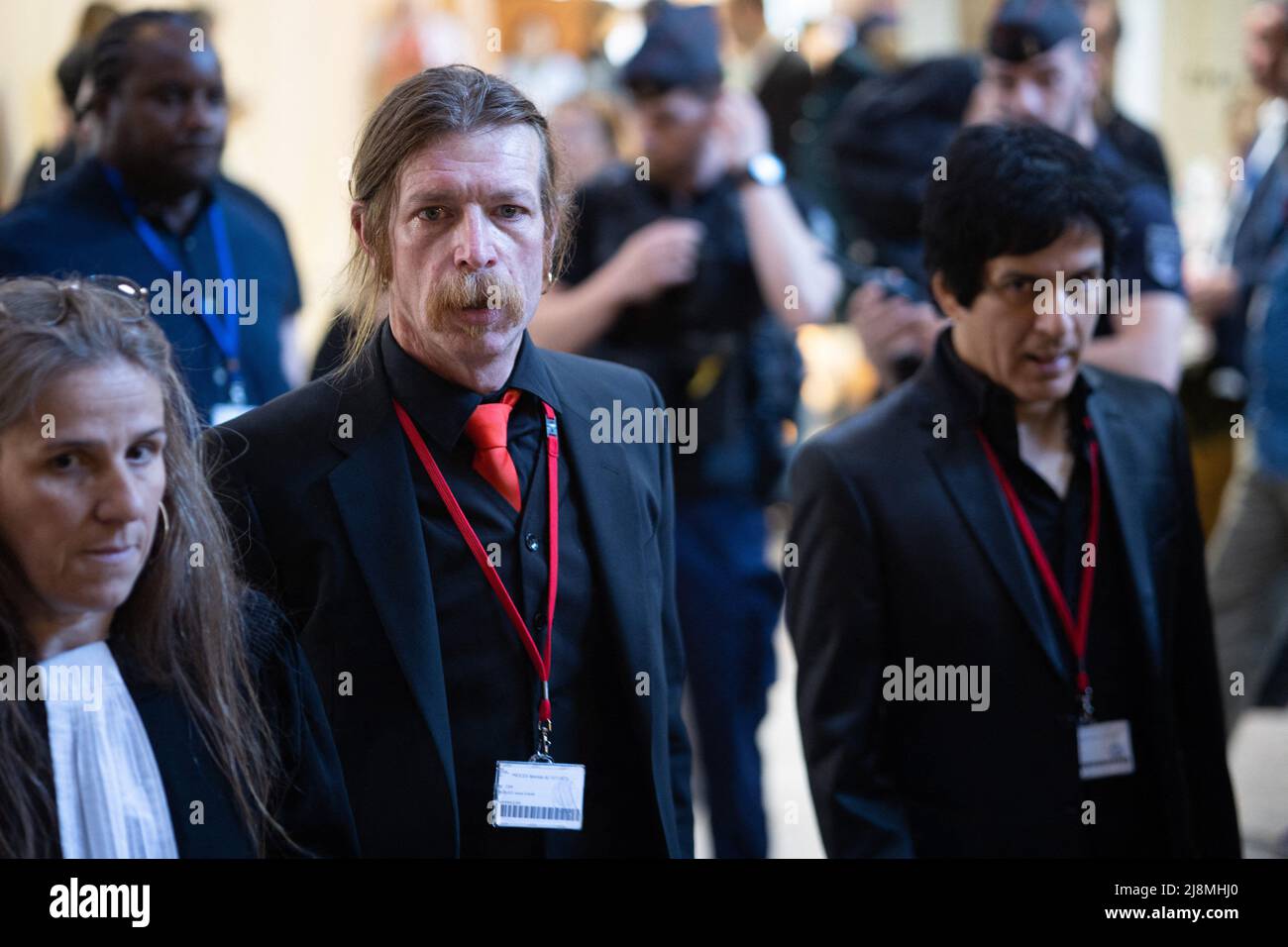 Paris, Frankreich, 17. Mai 2022. DER US-Sänger Jesse Hughes und der US ...