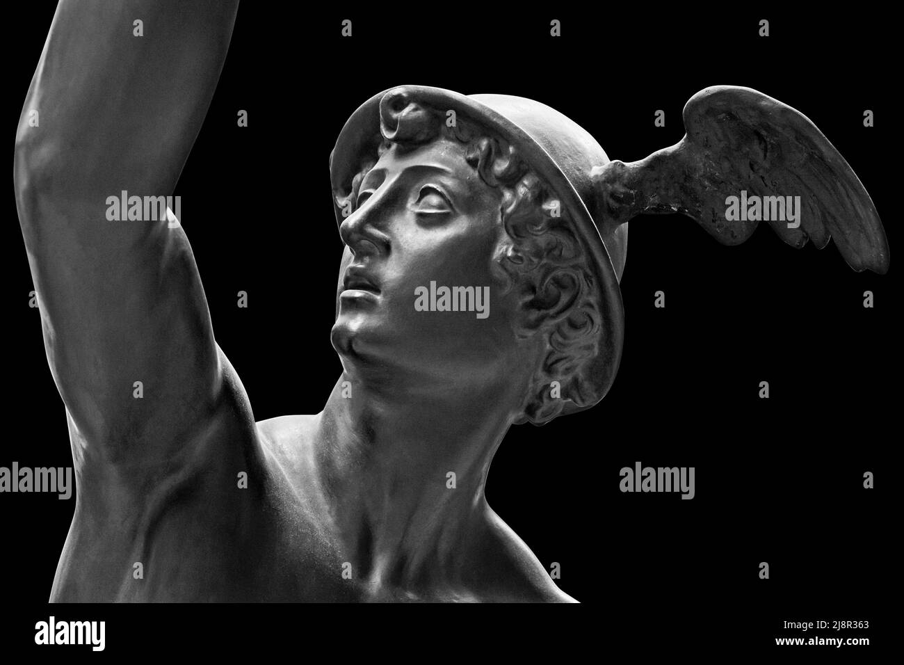 Statue von hermes bote der götter Schwarzweiß-Stockfotos und -bilder ...
