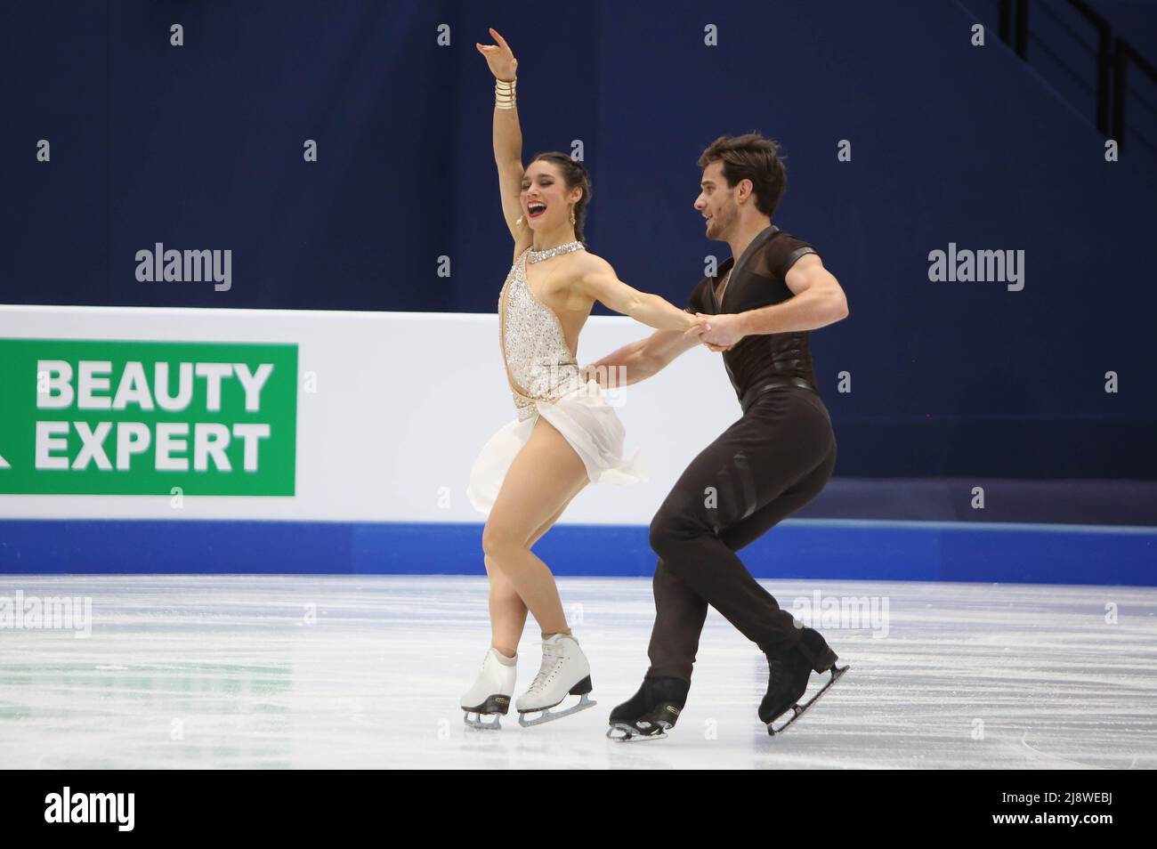 Laurence Fournier Beaudry / Nikolaj Sørensen aus Kanada während der ISU ...