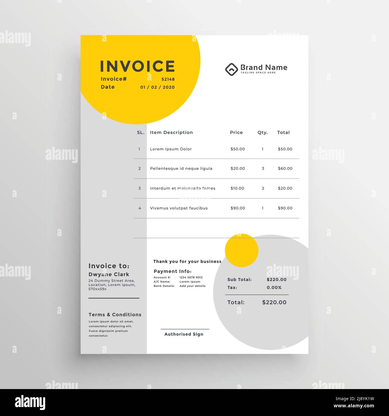 Kreative rechnungsvorlage -Fotos und -Bildmaterial in hoher Auflösung ...