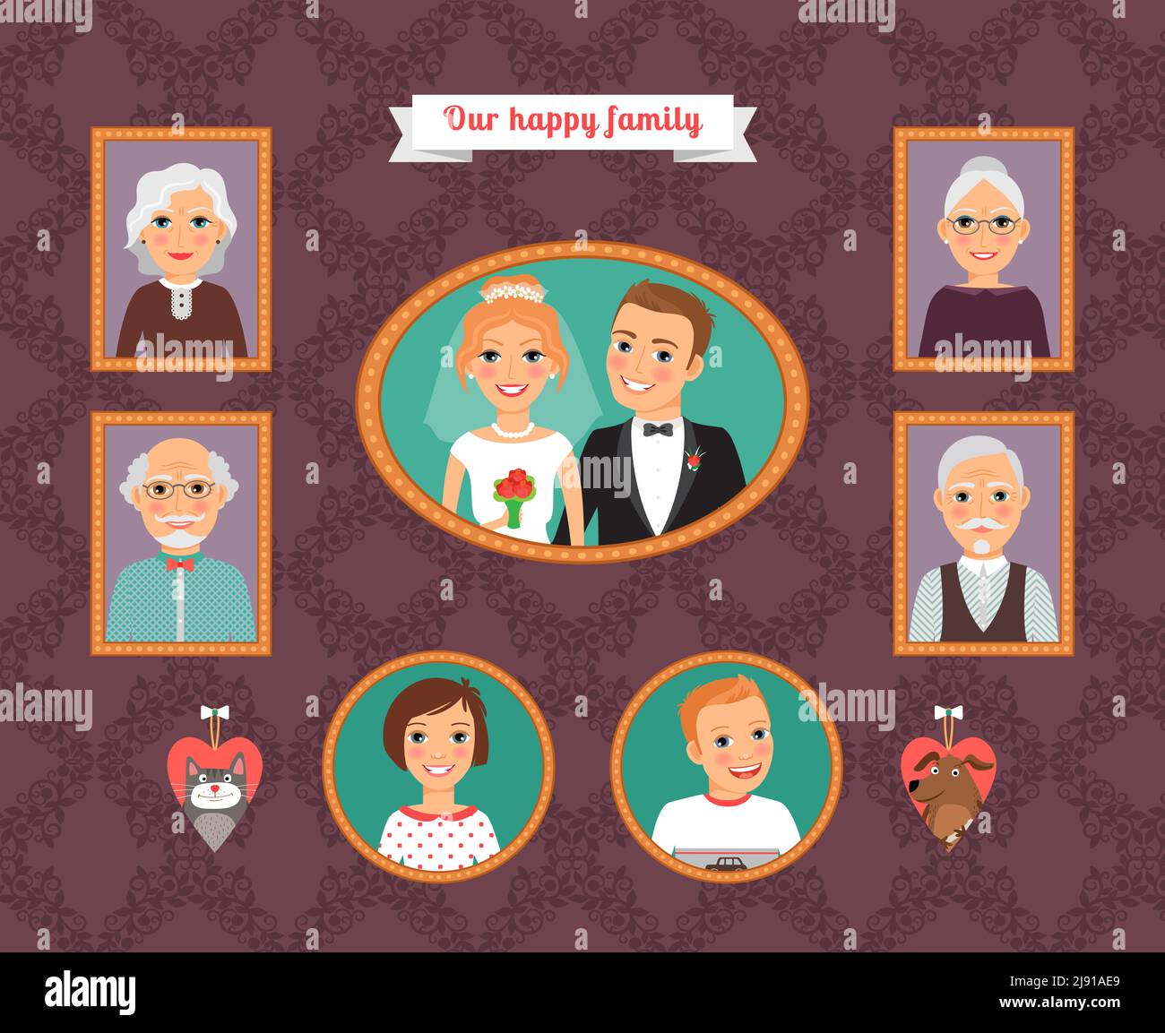 Stammbaum hund Stock-Vektorgrafiken kaufen - Alamy