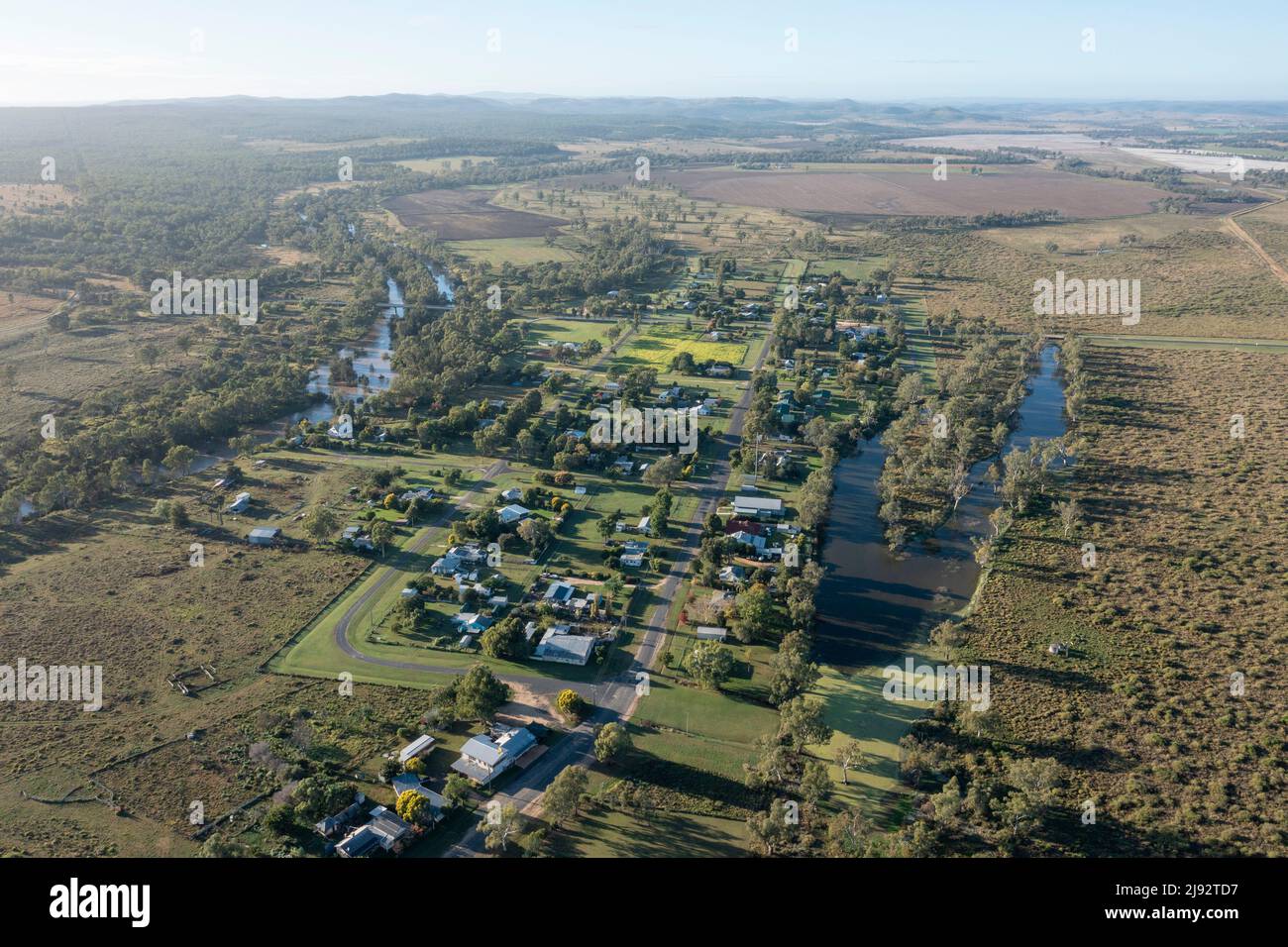 Die Stadt Yetman in New South Wales am Macintyre River, Australien ...