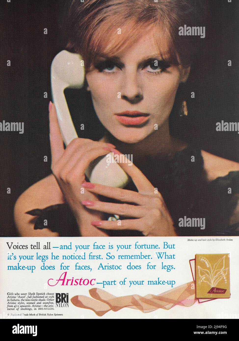 Aristoc Strumpfhose Nahtfreie Strumpfhose Vintage-Papier Werbespot ...