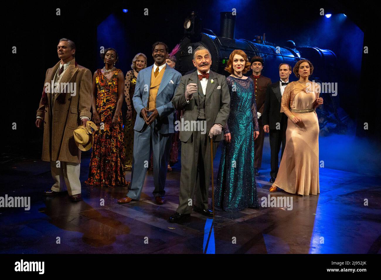 l-r: Timothy Watson (Samuel Ratchett), Taz Munyaneza (Mary Debenham ...