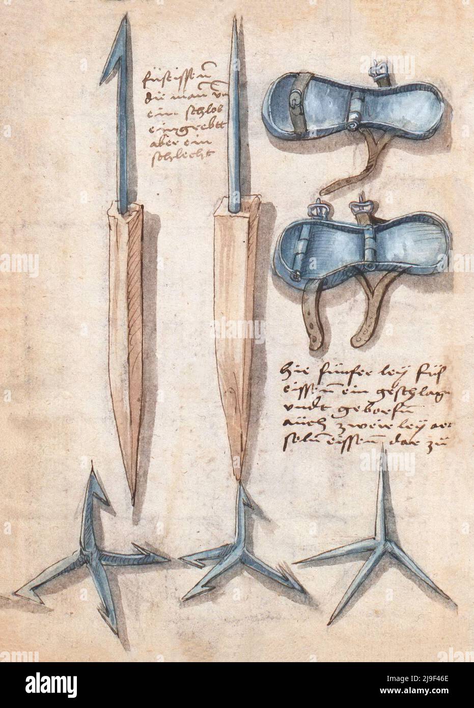 Mittelalterliche Darstellung von Kaltrop. Die Werkzeuge von Martin ...