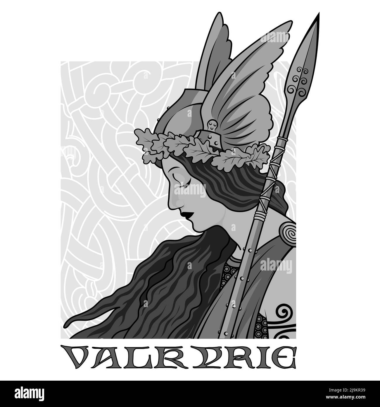 Valkyrie mythologie Schwarzweiß-Stockfotos und -bilder - Alamy