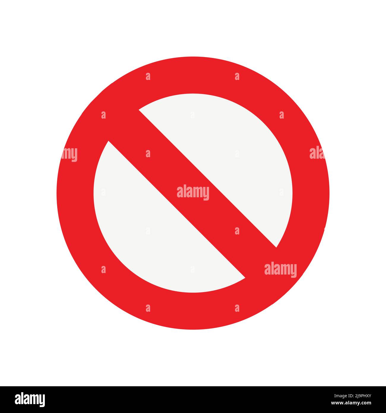 Verbotsschild rotes Stoppsymbol-Symbol. Weißer Hintergrund Stock ...