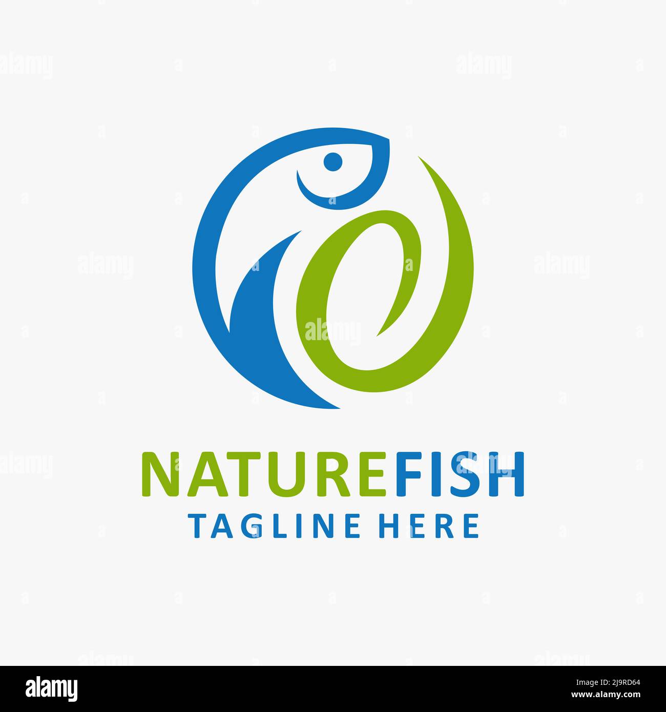 Natur Fisch Logo Design Stock-Vektorgrafik - Alamy