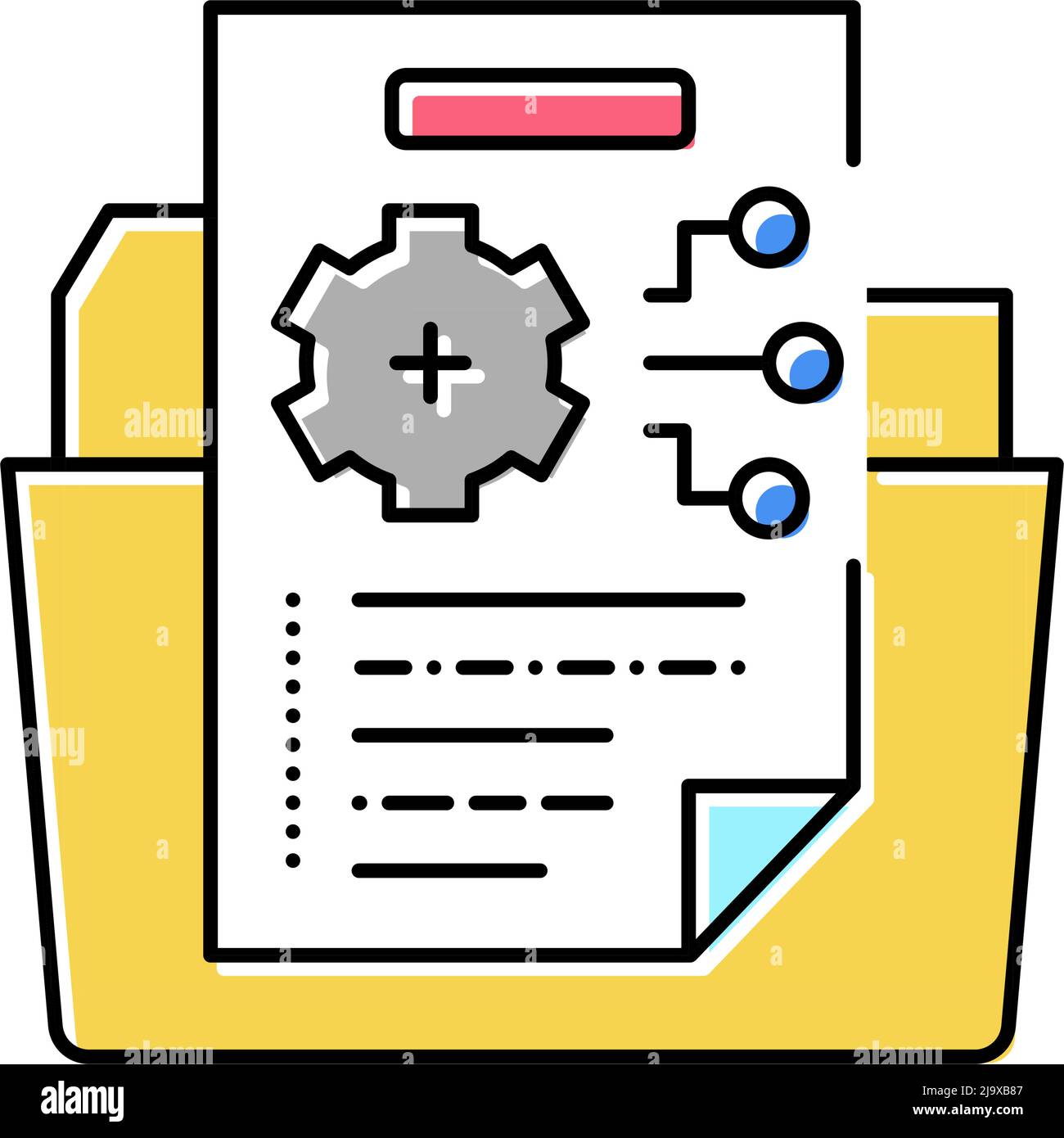 Technische Informationen Farbe Symbol Vektor Illustration Stock ...