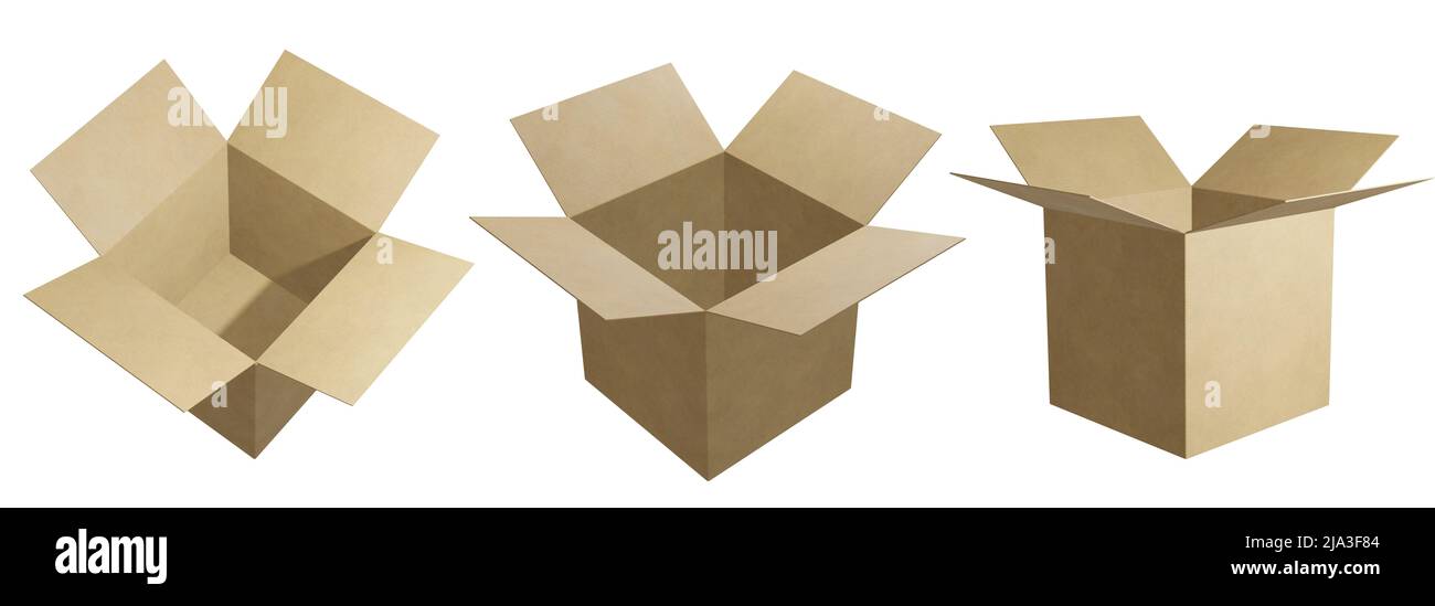 Set parcel box open box -Fotos und -Bildmaterial in hoher Auflösung – Alamy