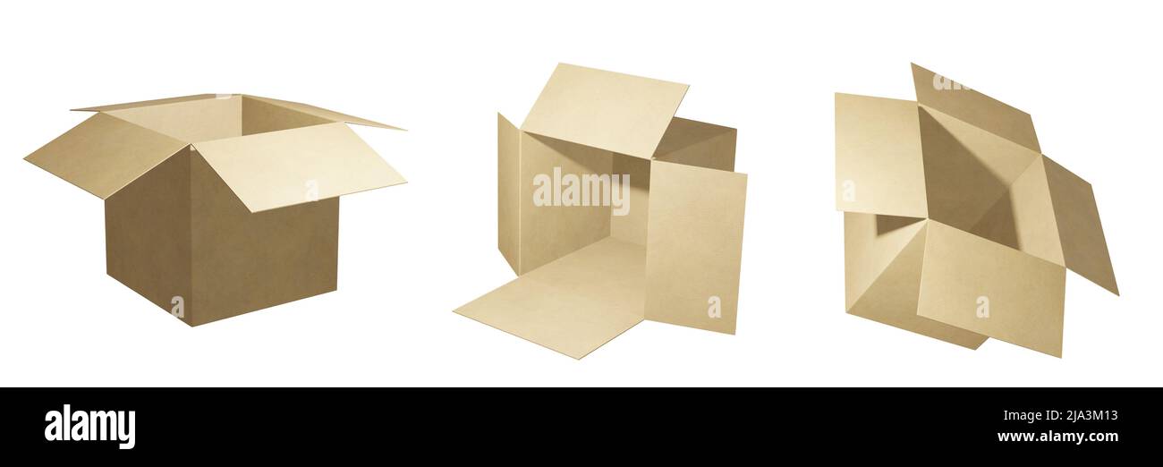 Set parcel box open box -Fotos und -Bildmaterial in hoher Auflösung – Alamy