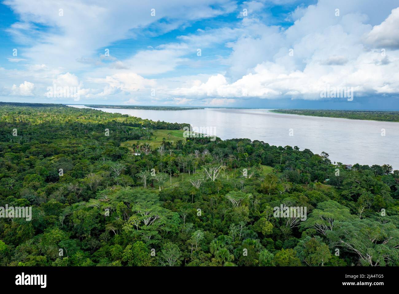Blick Auf Den Amazonas. Tropischer grüner Regenwald in Peru, Südamerika ...