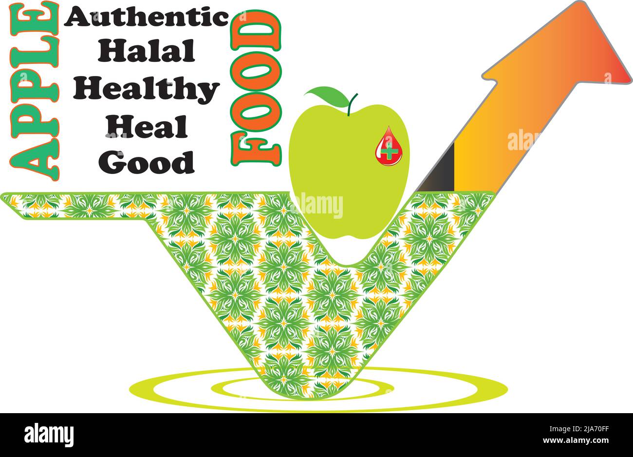 Vorteile von Apple. Health Vector-Logo. Konzept der Life-Kampagne. Für ...