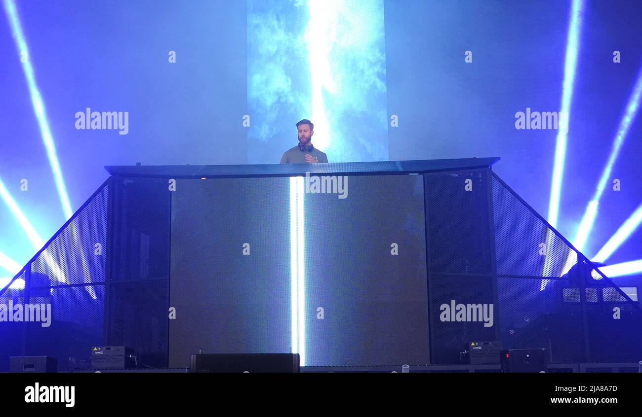 Calvin Harris tritt während des Big Weekend von BBC Radio 1 im war ...