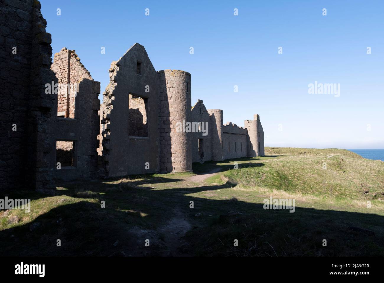 Slains Castle, auch bekannt als New Slains Castle, um es vom nahe ...