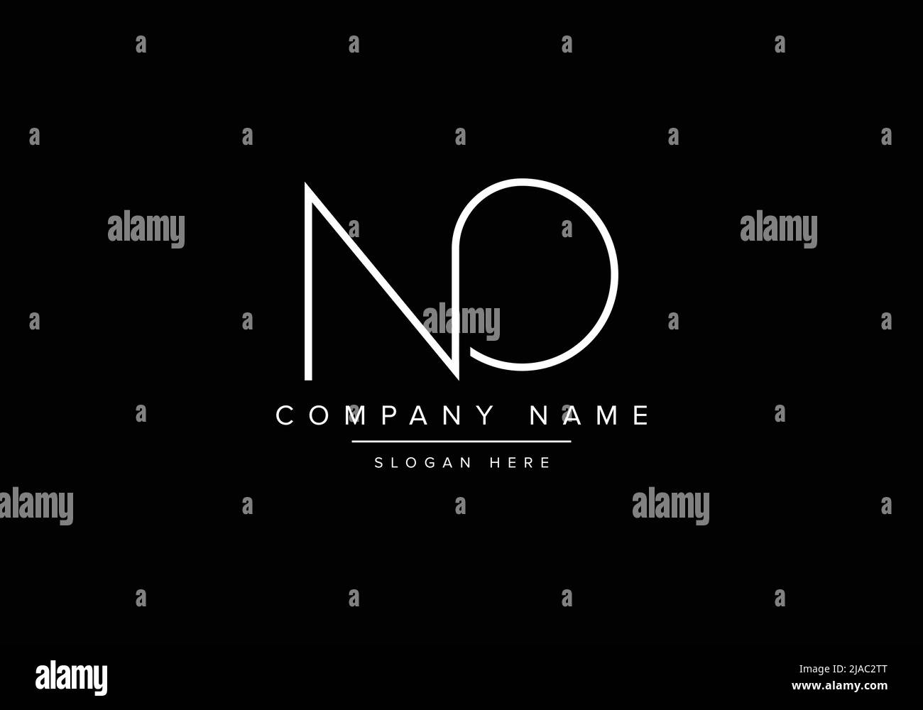 Kreatives Minimal Line Art Icon-Logo, KEIN Monogramm-Logo Stock ...