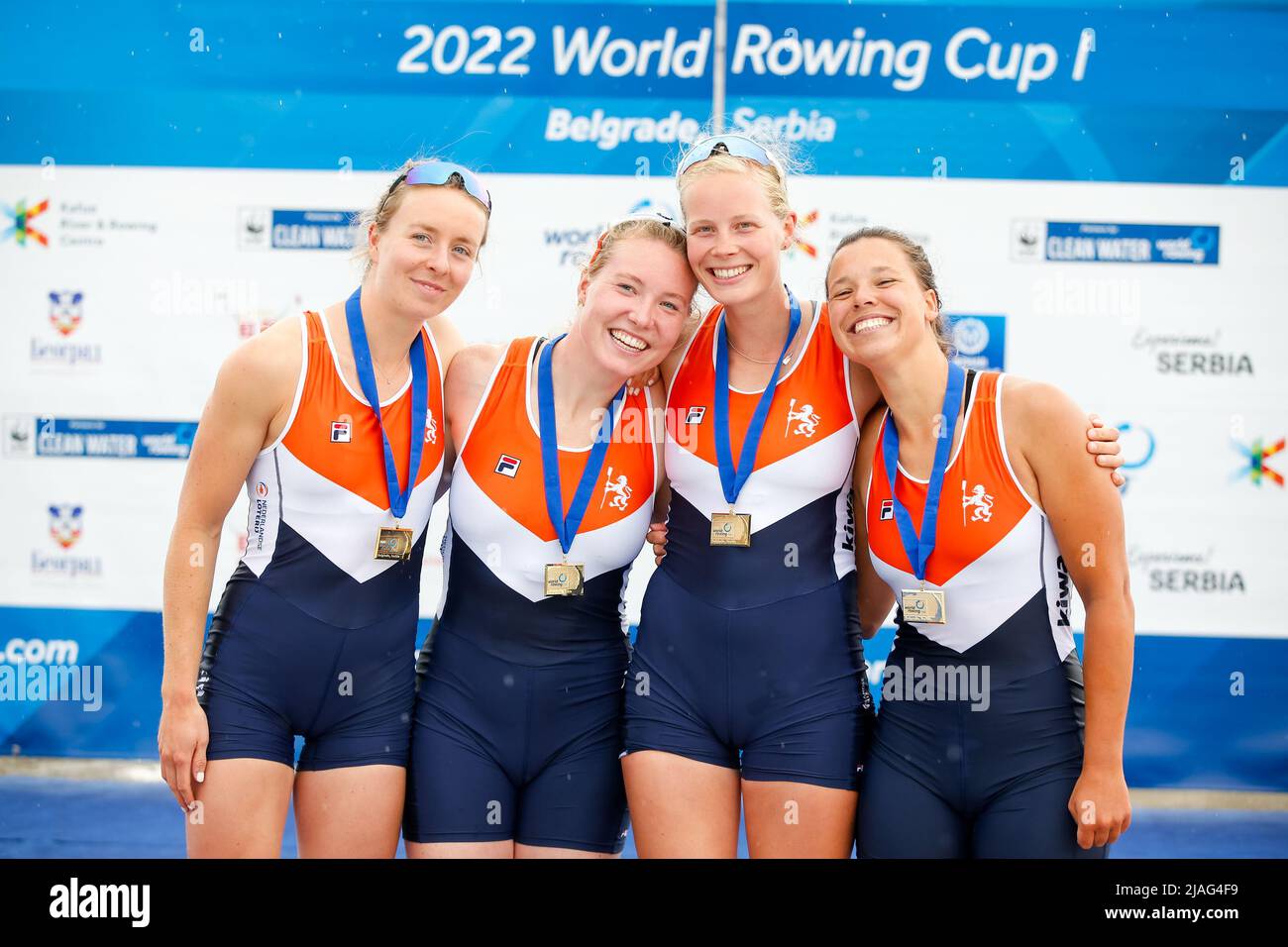 BELGRAD, SERBIEN - 29. MAI: Nika Johanna Vos, Tessa Dullemans, Ilse ...