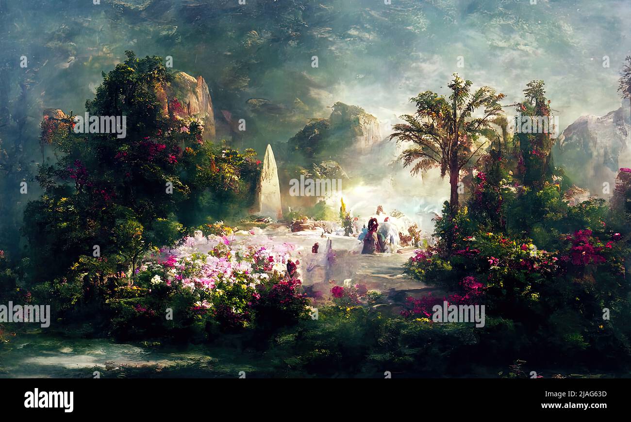 Biblical garden of eden -Fotos und -Bildmaterial in hoher Auflösung – Alamy
