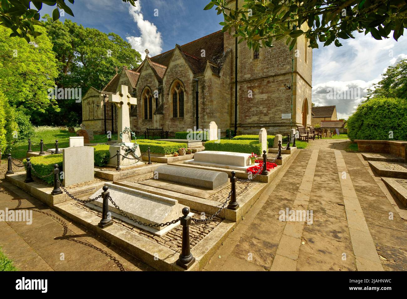 Das grab von sir winston churchill in der kirche in bladon -Fotos und ...