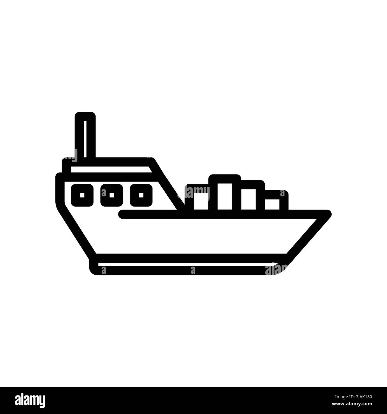 Frachtschiff piktogramm Schwarzweiß-Stockfotos und -bilder - Alamy