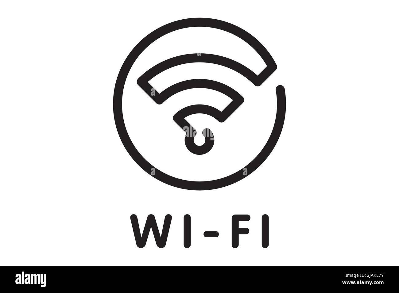 Wi Fi-Symbol Signalverbindung. Vector Wireless Internet Technologie ...