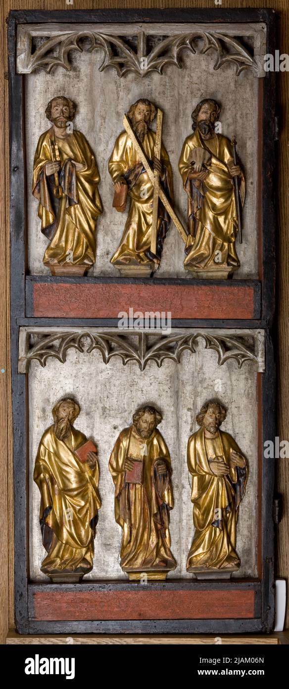Heilige Apostel; Christus – Mann der Schmerzen. Linker Flügel des Altars Retabel von Stary ...