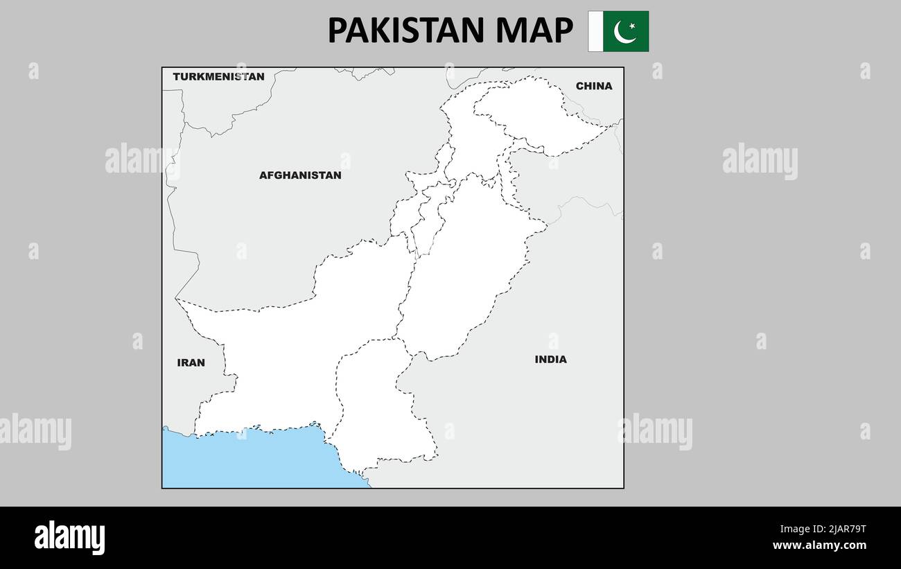 Pakistan-Karte. Politische Landkarte von Pakistan. Pakistan Karte mit ...