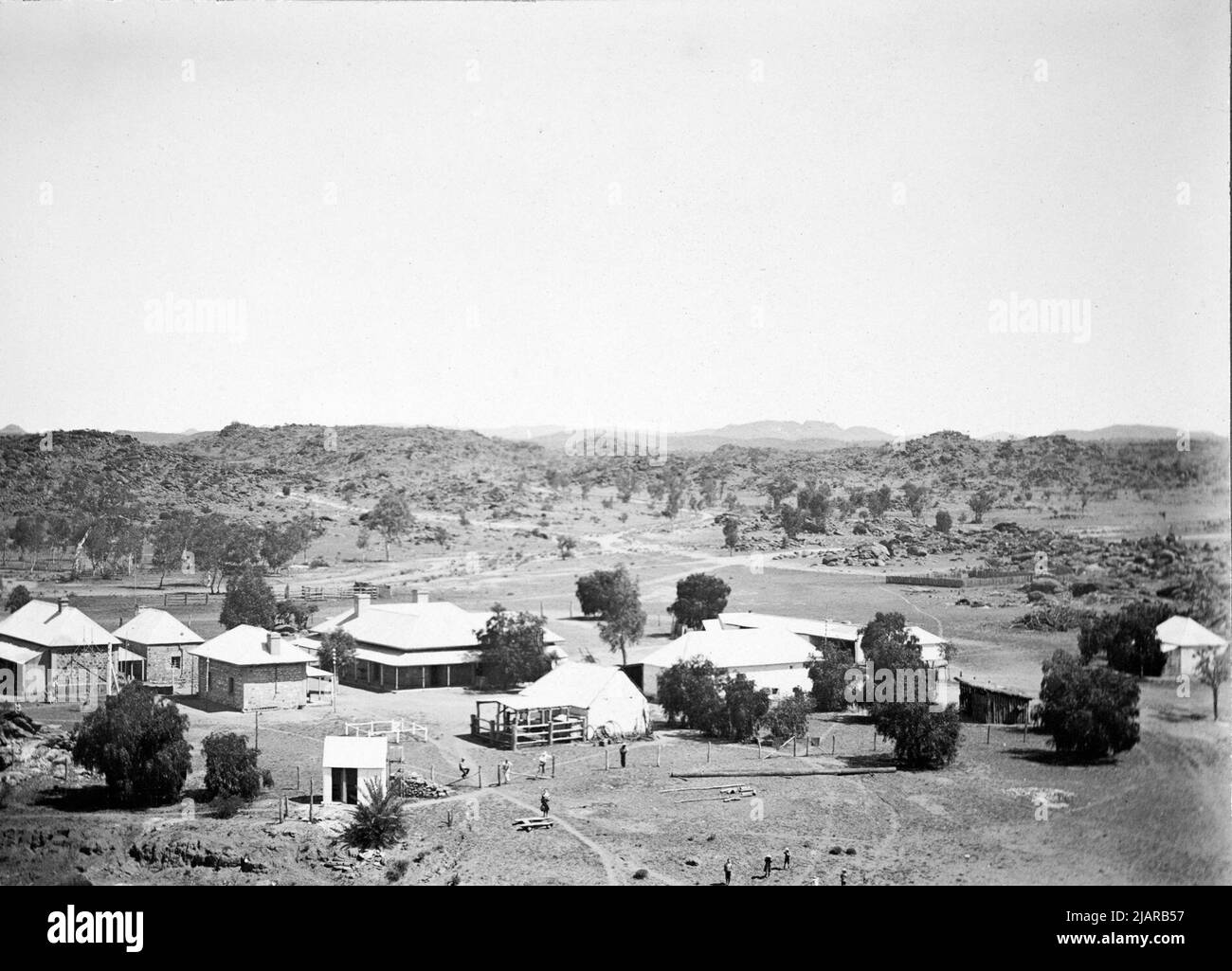 Alice springt telegrafenstation Schwarzweiß-Stockfotos und -bilder - Alamy
