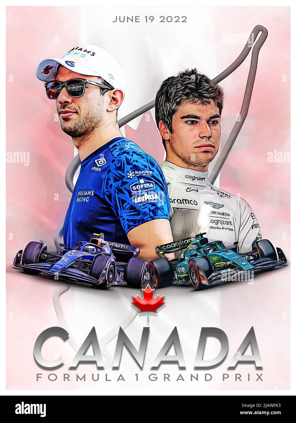Canadian F1 Grand Prix 2022 Race Poster Stockfotografie - Alamy